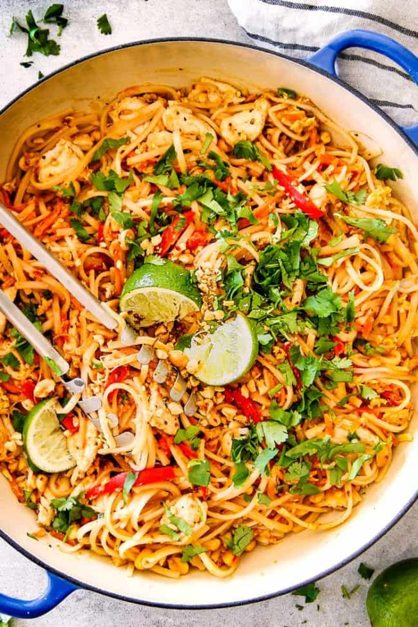 BEST EVER Chicken Pad Thai Video With Pantry Friendly Ingredients 