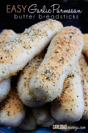 Garlic Parmesan Butter Breadsticks (tips, tricks, how to freeze)