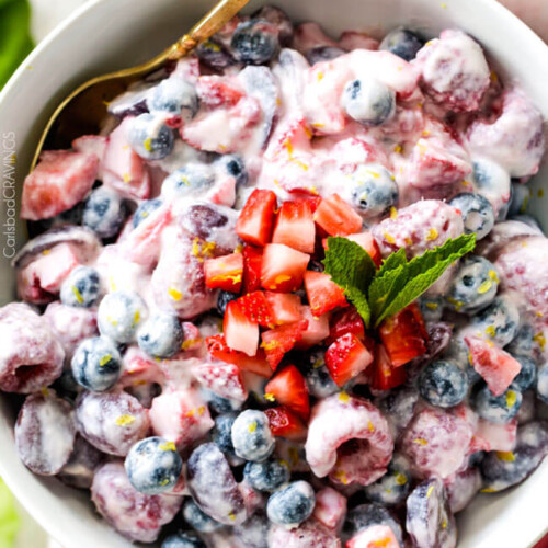 Creamy Berry Fruit Salad Recipe - Carlsbad Cravings
