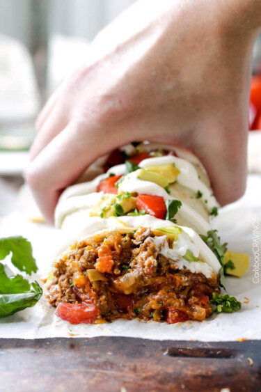 Ground Beef and Bean Burrito Recipe - Carlsbad Cravings