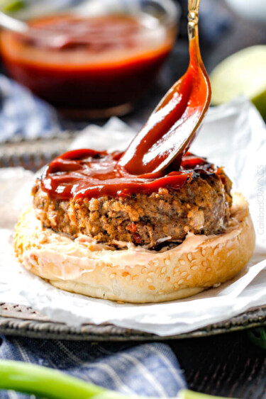 Asian Burger with Hoisin Ketchup & Garlic Chili Mayo - Carlsbad Cravings