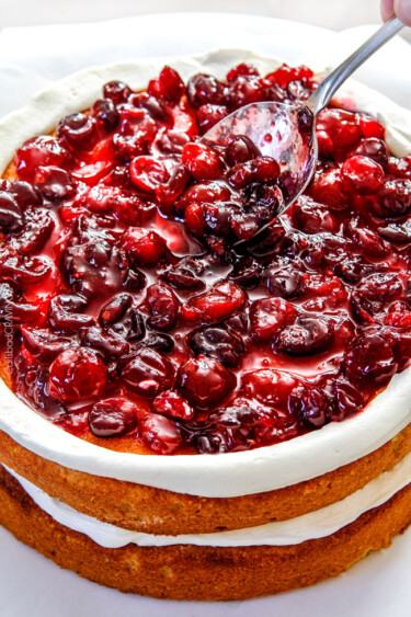 Layered Cranberry Cake with Buttercream Frosting - Carlsbad Cravings