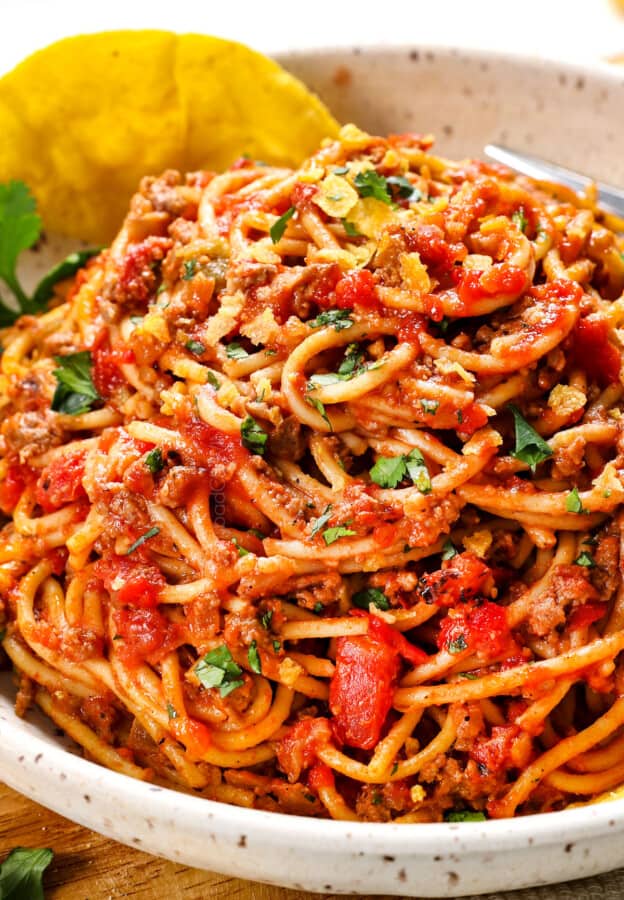 Simple Chicken Spaghetti Recipe - Carlsbad Cravings
