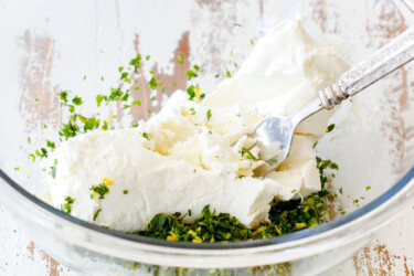 EASY Garlic Herb Cheese Log (step by step photos!)