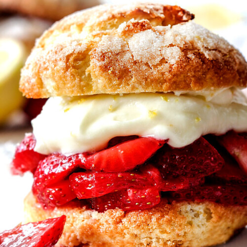 Strawberry Shortcakes + VIDEO (MAKE AHEAD & FREEZER INSTRUCTIONS)