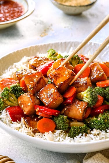 Honey Garlic Chicken Stir Fry with the BEST Sauce!