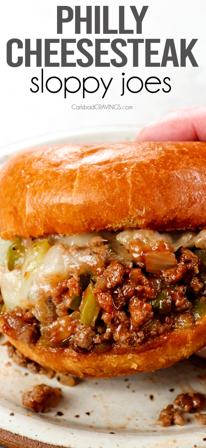 Philly Cheese Sloppy Joes - Carlsbad Cravings