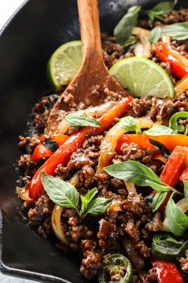 30 Minute Thai Basil Beef - Carlsbad Cravings