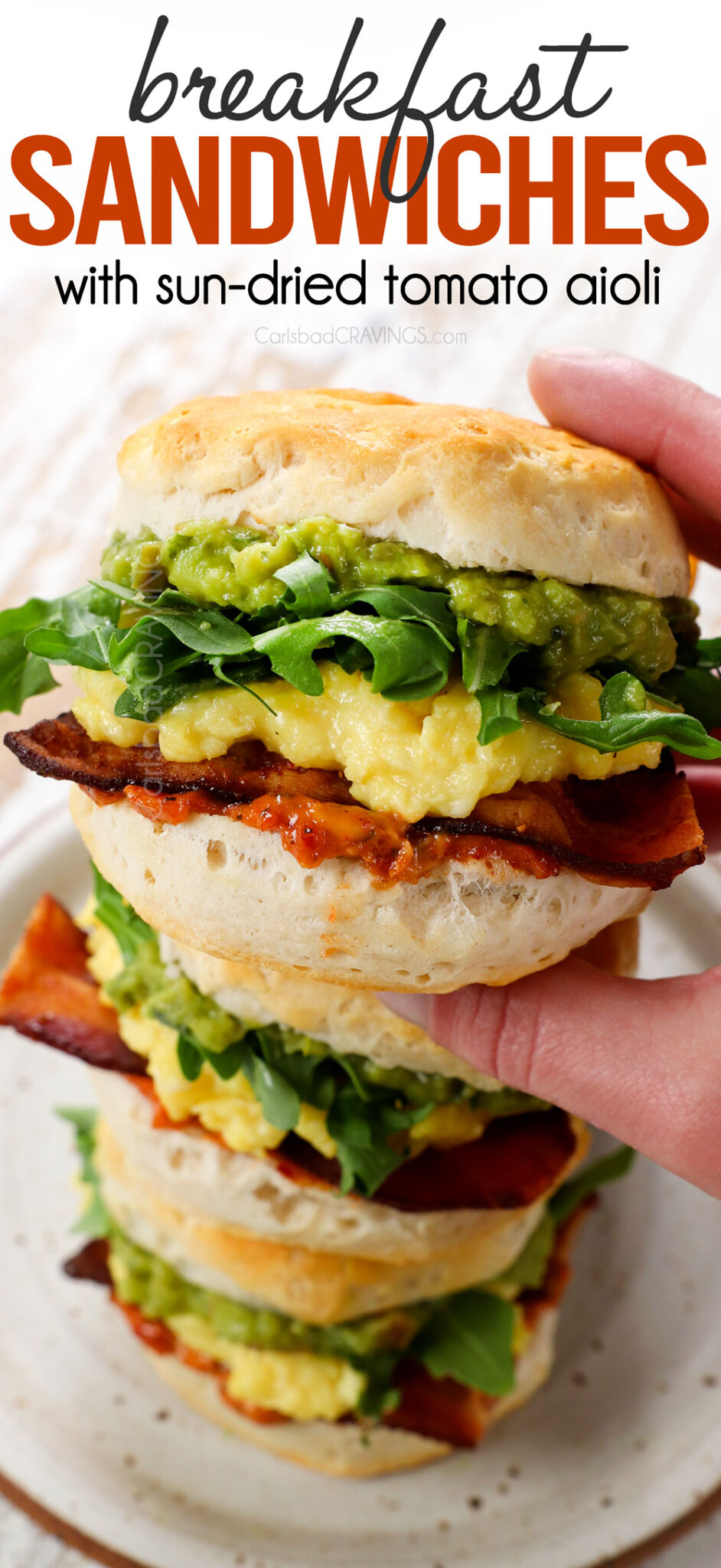 Mediterranean Breakfast Sandwiches (Make Ahead and Freezer Friendly!)
