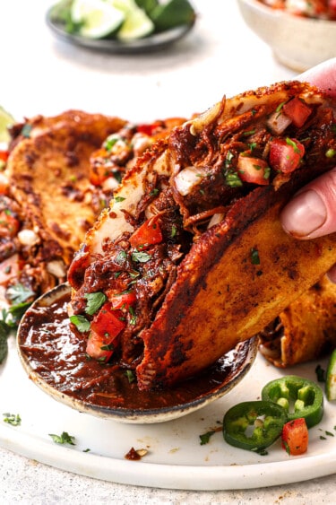 Chicken Birria Tacos with VIDEO! (Step by Step Photos)