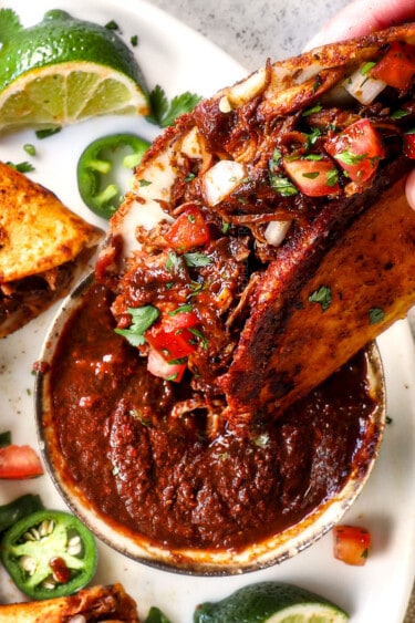 Chicken Birria Tacos with VIDEO! (Step by Step Photos)