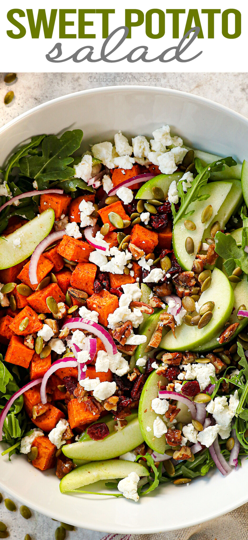 Roasted Sweet Potato Salad with Arugula (+Video) - Carlsbad Cravings