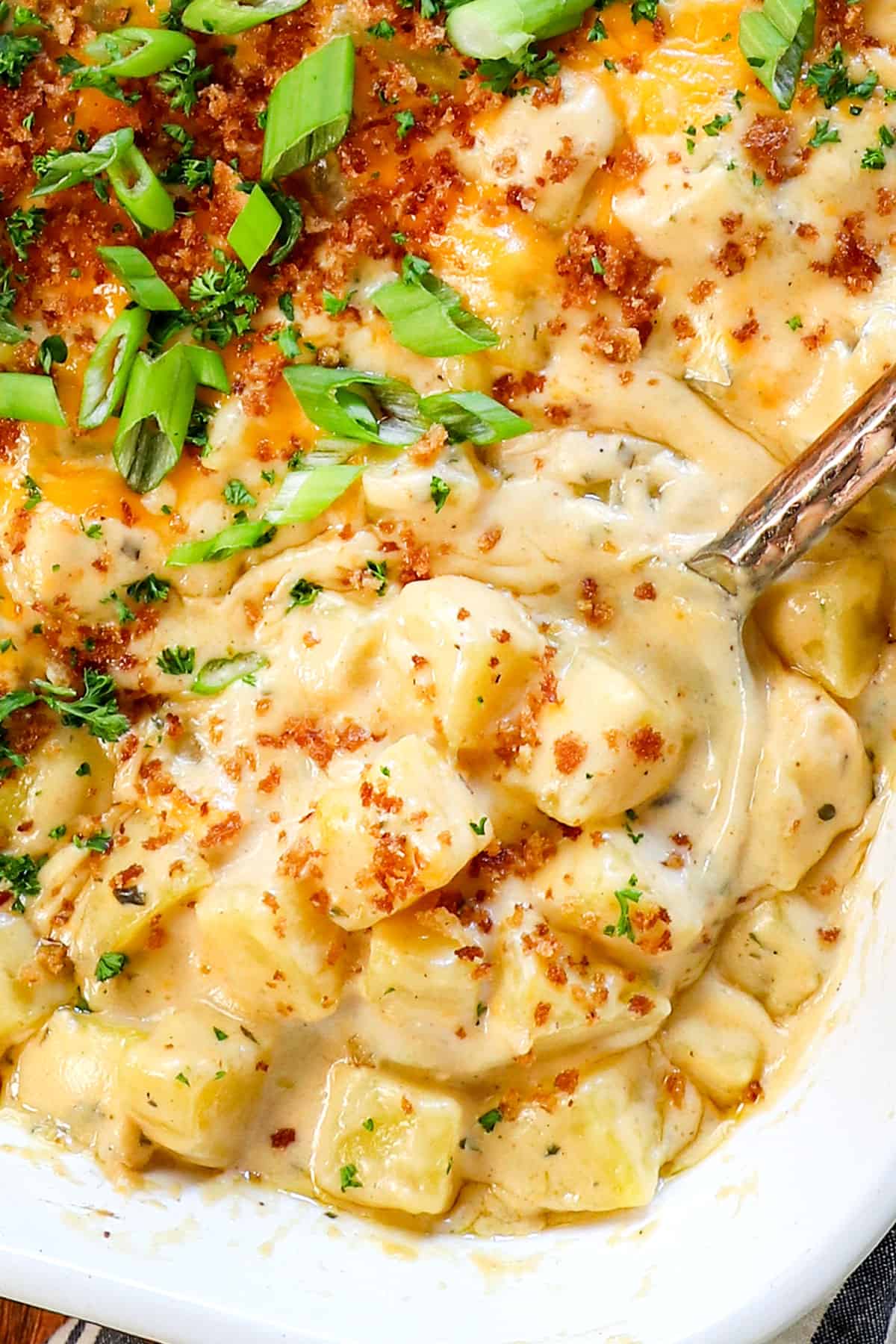 Cheesy Potatoes in Oven - Carlsbad Cravings