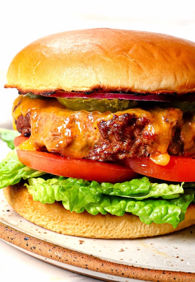 Asian Burger with Hoisin Ketchup & Garlic Chili Mayo - Carlsbad Cravings