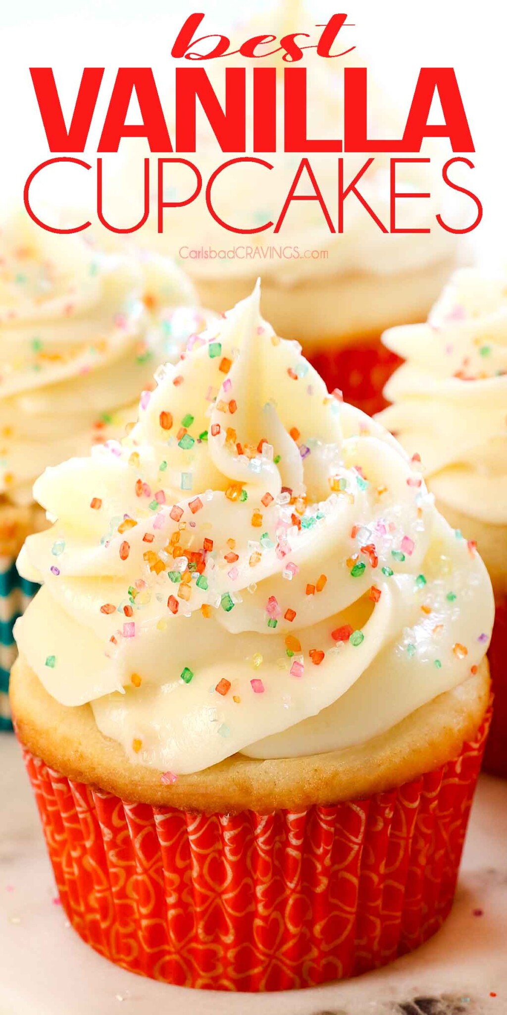 Best Moist Vanilla Cupcake Recipe - Carlsbad Cravings